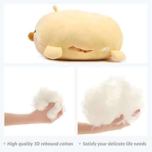 ARELUX Duck Plush Pillow Stuffed Animal Snuggly Pillow Cute Plush Toy Snuggle Buddy Duck Plushie Kawaii Soft Hugging Pillow for Kids Boys Girls 17.7in