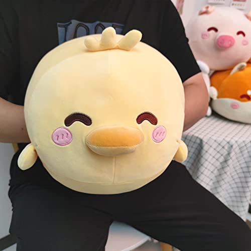 ARELUX Duck Plush Pillow Stuffed Animal Snuggly Pillow Cute Plush Toy Snuggle Buddy Duck Plushie Kawaii Soft Hugging Pillow for Kids Boys Girls 17.7in