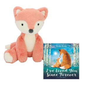 cuddle buds gift set - fox stuffed animals and i've loved you since forever board book