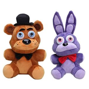 yleafun five night plushies plush figure toys sets, five nights game stuffed toys dolls 7inch - fans kids gifts bonnie foxy fazbear plush toys