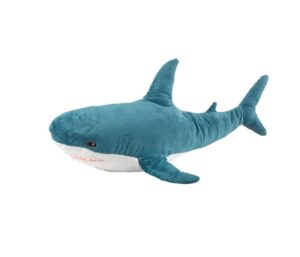 dongai plush shark toy pillow, 31-inch giant shark plush animal toy super soft and cute pillow children’s boys and girls room decoration bedtime gift (80cm,blue) (blue)