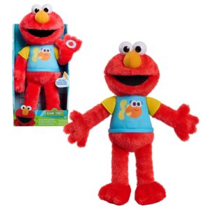 sesame street 13-inch sing-along plush elmo with lights and sounds, super-soft and huggable, kids toys for ages 18 month by just play