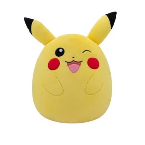 squishmallows pokemon 14-inch pikachu plush - add pikachu to your squad, ultrasoft stuffed animal large plush, official kelly toy plush