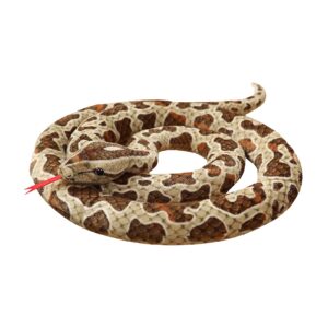 realistic animal stuff snake, 78 inch long stuffed animal plush snake, lifelike snake stuffed animals plush toy stuffed snake animal plush toy large snake plush toy gifts for kids (brown)