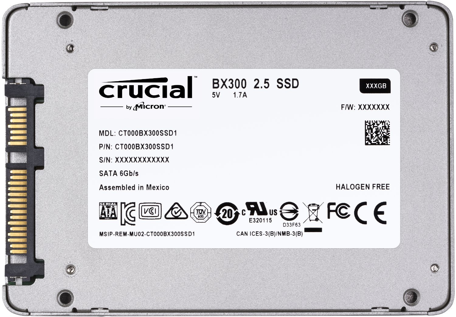 Crucial BX300 240GB 3D NAND SATA 2.5 Inch Internal SSD - CT240BX300SSD1