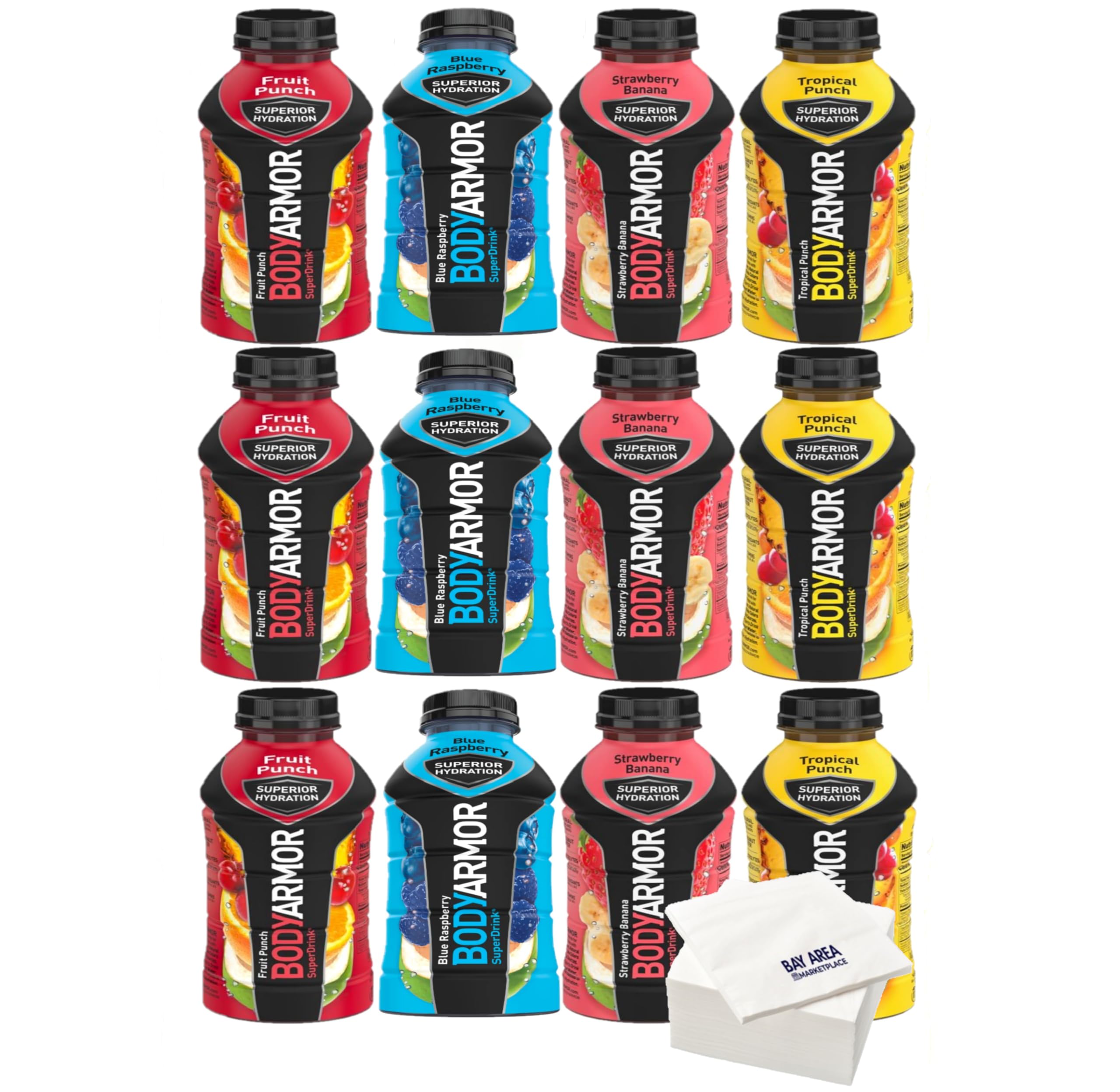 BodyArmor Super Sports Drink Variety Pack, 12oz Bottles, Pack of 12