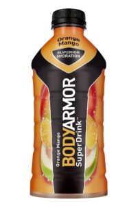 bodyarmor superdrink, electrolyte sport drink, 28 oz, pack of 12 (orange mango)