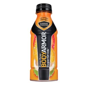 bodyarmor superdrink, electrolyte sport drink, orange mango 16 oz (pack of 24)