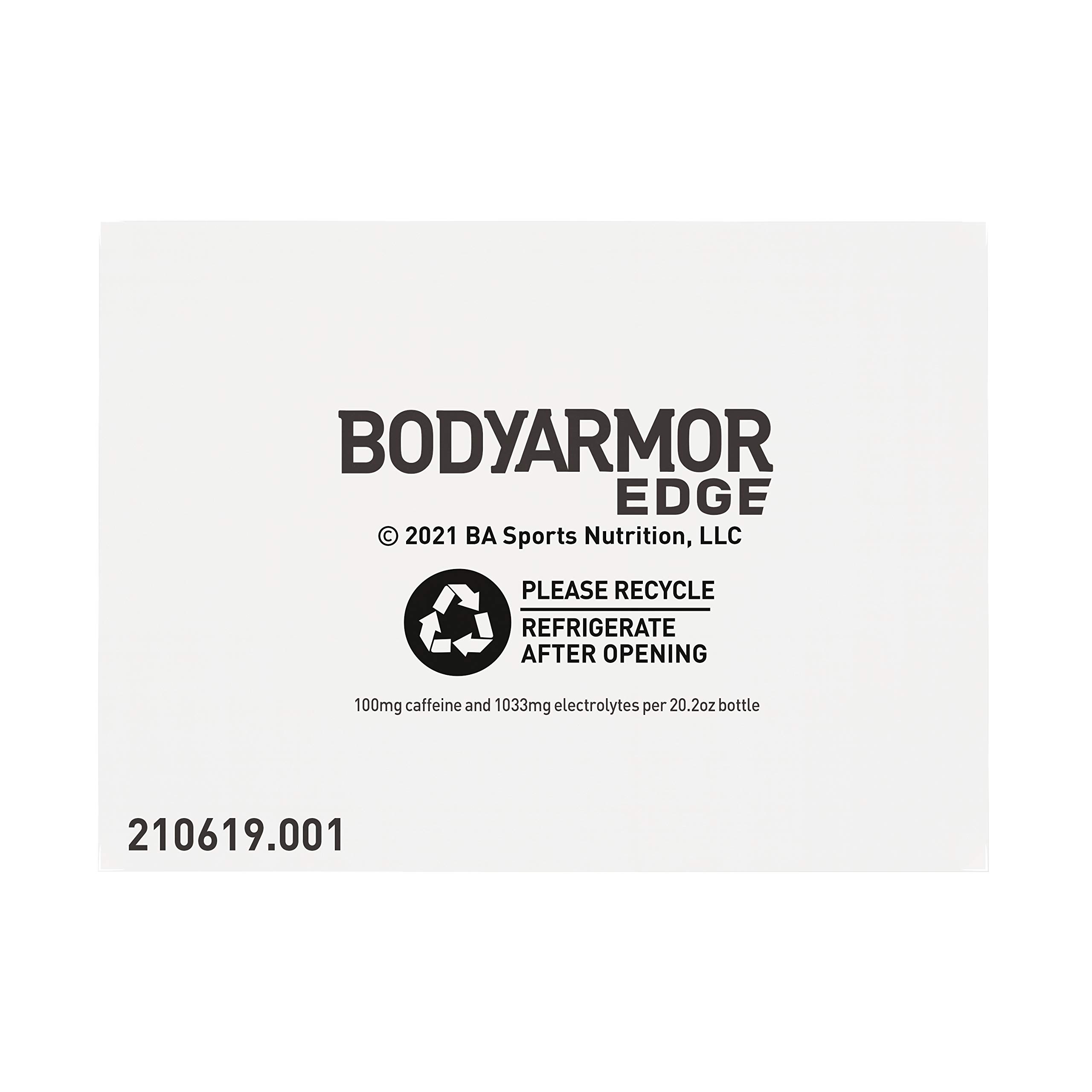 BODYARMOR EDGE Sports Drink with Caffeine, Orange Frenzy, Potassium-Packed Electrolytes, Caffeine Boost, Natural Flavors With Vitamins, Perfect for Athletes 20.2 Fl Oz (Pack of 12)