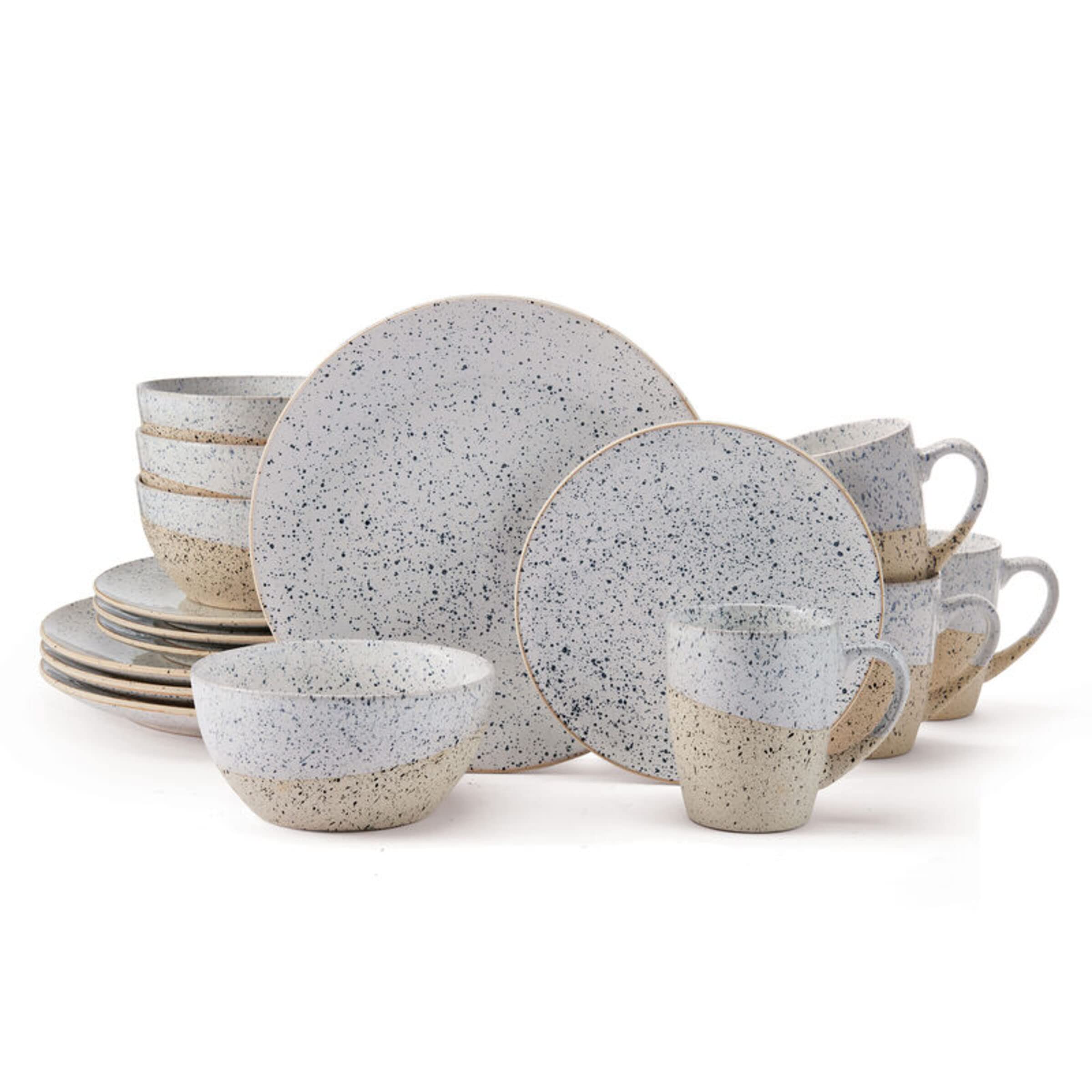 Pfaltzgraff Bexley Speckled 16 Piece Dinnerware Set, Service for 4, Multicolor