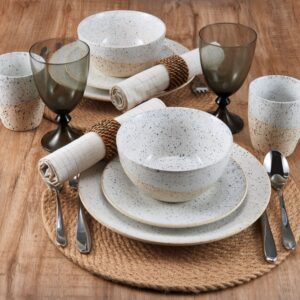 Pfaltzgraff Bexley Speckled 16 Piece Dinnerware Set, Service for 4, Multicolor