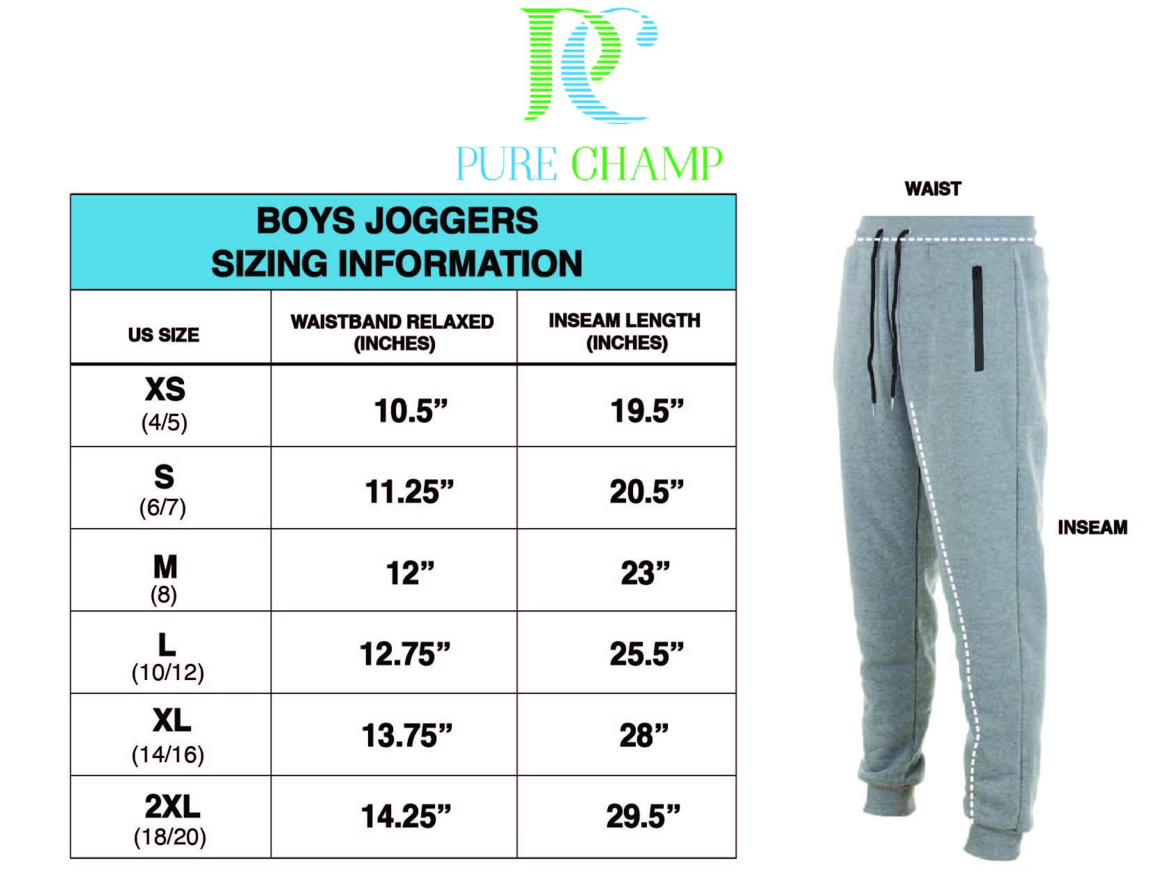 PURE CHAMP 3Pk Boys Sweatpants Fleece Athletic Workout Kids Clothes Boys Joggers with Zipper Pocket and Drawstring Size 4-20 (SET3 Size 8)