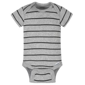 Onesies Brand Baby Boy's 8-Pack Short Sleeve Mix & Match Bodysuits, Grey Hungry, 6-9 Months