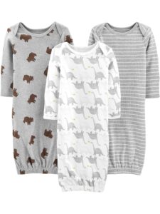 simple joys by carter's baby boys' 3-pack cotton sleeper gown