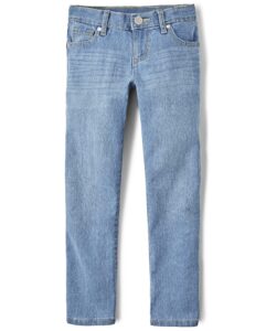 the children's place girl's basic skinny jeans, true indigo, 6