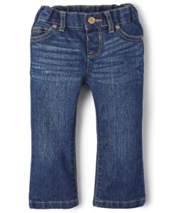 the children's place girls and toddler basic bootcut jeans, indigo stone single, 2t us