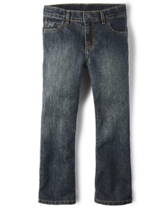 the children's place boys basic bootcut jeans,dustbowl wash single,8s