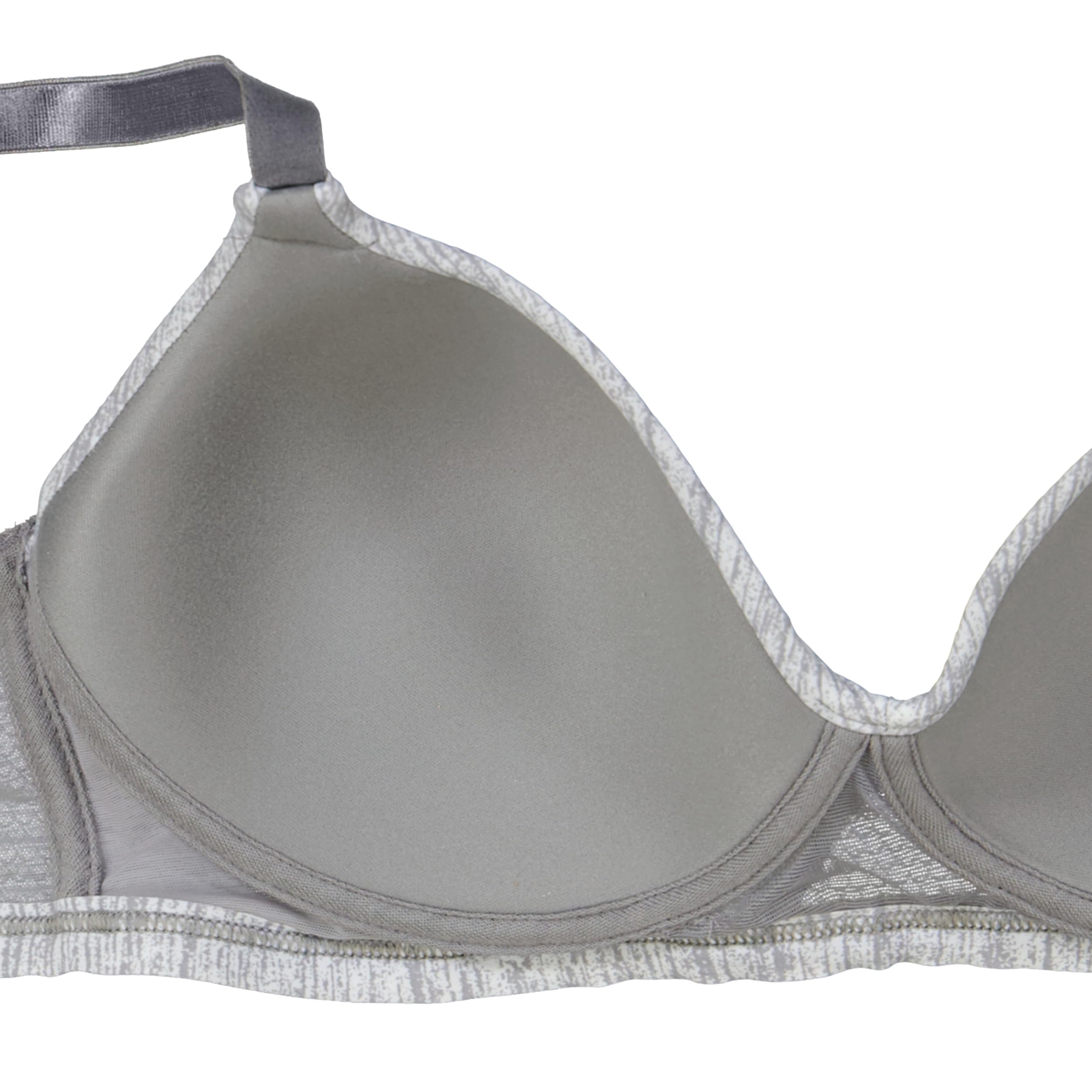 Hanes womens Oh So Light Foam Comfortflex Fit Wirefree Mhg521 Bra, Coolest Grey Heather Print, Large US