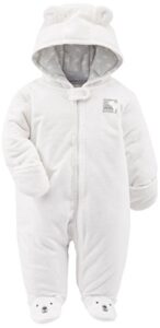 simple joys kid's pram ivory bear outerwear, ivory, 0-3 months