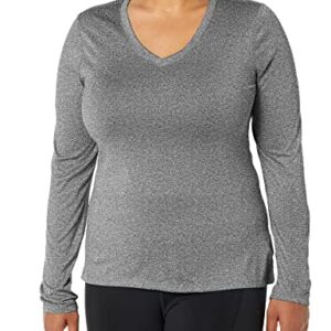 Hanes womens O9309 athletic shirts, Black Heather, X-Large US