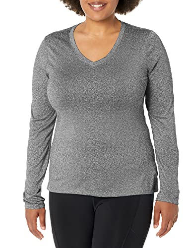 Hanes womens O9309 athletic shirts, Black Heather, X-Large US