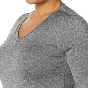 Hanes womens O9309 athletic shirts, Black Heather, X-Large US