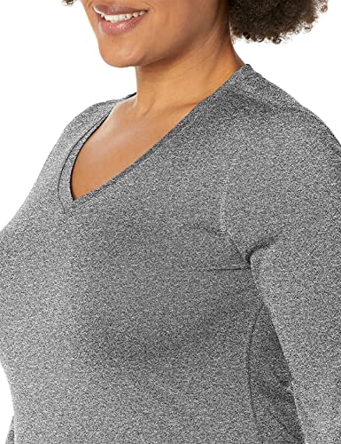 Hanes womens O9309 athletic shirts, Black Heather, X-Large US