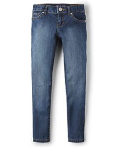 the children's place girls super skinny jeans,victory blue wash single,6x/7