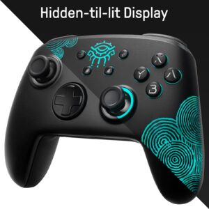 FUNLAB Firefly™ [Luminous Pattern] Switch Pro Controller Wireless Compatible with Nintendo Switch/OLED/Lite, Bluetooth Remote Gamepad with 7 LED Colors/NFC/Paddle/Turbo/Motion Control