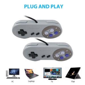 USonline911 2X Remote Controller Video Game Pad for Super Nintendo SNES System