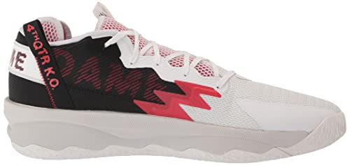 adidas Unisex Dame 8 Basketball Shoe, White/Vivid Red/Core Black, 4.5 US Men