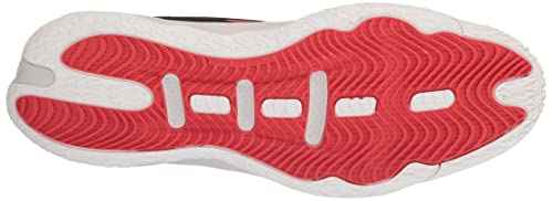 adidas Unisex Dame 8 Basketball Shoe, White/Vivid Red/Core Black, 4.5 US Men