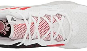 adidas Unisex Dame 8 Basketball Shoe, White/Vivid Red/Core Black, 4.5 US Men