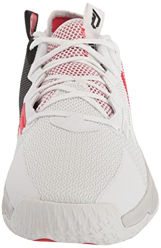 adidas Unisex Dame 8 Basketball Shoe, White/Vivid Red/Core Black, 4.5 US Men