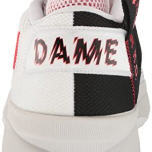 adidas Unisex Dame 8 Basketball Shoe, White/Vivid Red/Core Black, 4.5 US Men