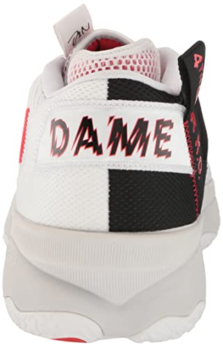 adidas Unisex Dame 8 Basketball Shoe, White/Vivid Red/Core Black, 4.5 US Men