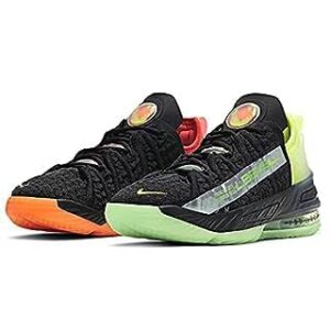 nike lebron 18 grade school basketball shoe limited edition cw2760-009 (numeric_6_point_5) black/bright crimson