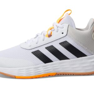 adidas Own The Game 2.0 Basketball Shoe, White/Black/Solar Gold, 7 US Unisex Big Kid