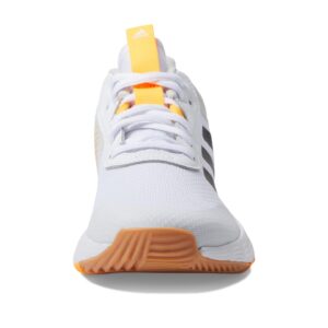 adidas Own The Game 2.0 Basketball Shoe, White/Black/Solar Gold, 7 US Unisex Big Kid