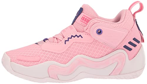 adidas D.O.N. Issue 3 Basketball Shoe, Light Pink/Clear Pink/Team Colleg Purple, 2 US Unisex Little Kid