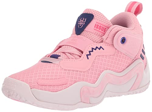 adidas D.O.N. Issue 3 Basketball Shoe, Light Pink/Clear Pink/Team Colleg Purple, 2 US Unisex Little Kid