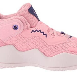 adidas D.O.N. Issue 3 Basketball Shoe, Light Pink/Clear Pink/Team Colleg Purple, 2 US Unisex Little Kid