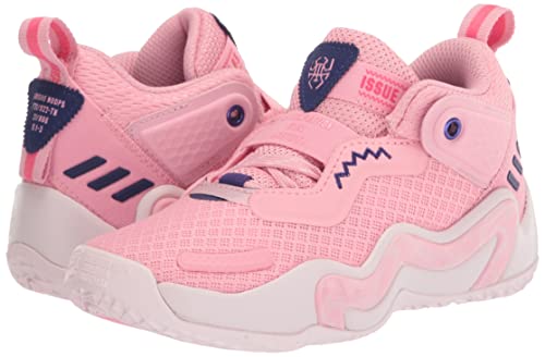 adidas D.O.N. Issue 3 Basketball Shoe, Light Pink/Clear Pink/Team Colleg Purple, 2 US Unisex Little Kid