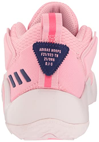 adidas D.O.N. Issue 3 Basketball Shoe, Light Pink/Clear Pink/Team Colleg Purple, 2 US Unisex Little Kid