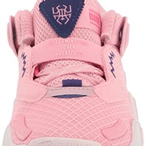 adidas D.O.N. Issue 3 Basketball Shoe, Light Pink/Clear Pink/Team Colleg Purple, 2 US Unisex Little Kid