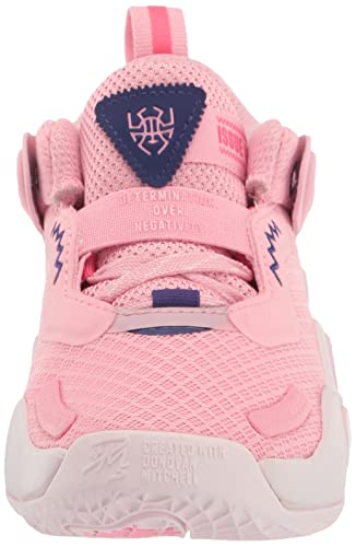 adidas D.O.N. Issue 3 Basketball Shoe, Light Pink/Clear Pink/Team Colleg Purple, 2 US Unisex Little Kid