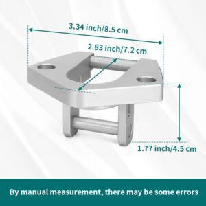 Motoparty RV Awning Bottom Bracket Foot for Dometic Sunchaser II RV Rounded Hardware Easy to Install Sturdy Billet Aluminum (Silver)