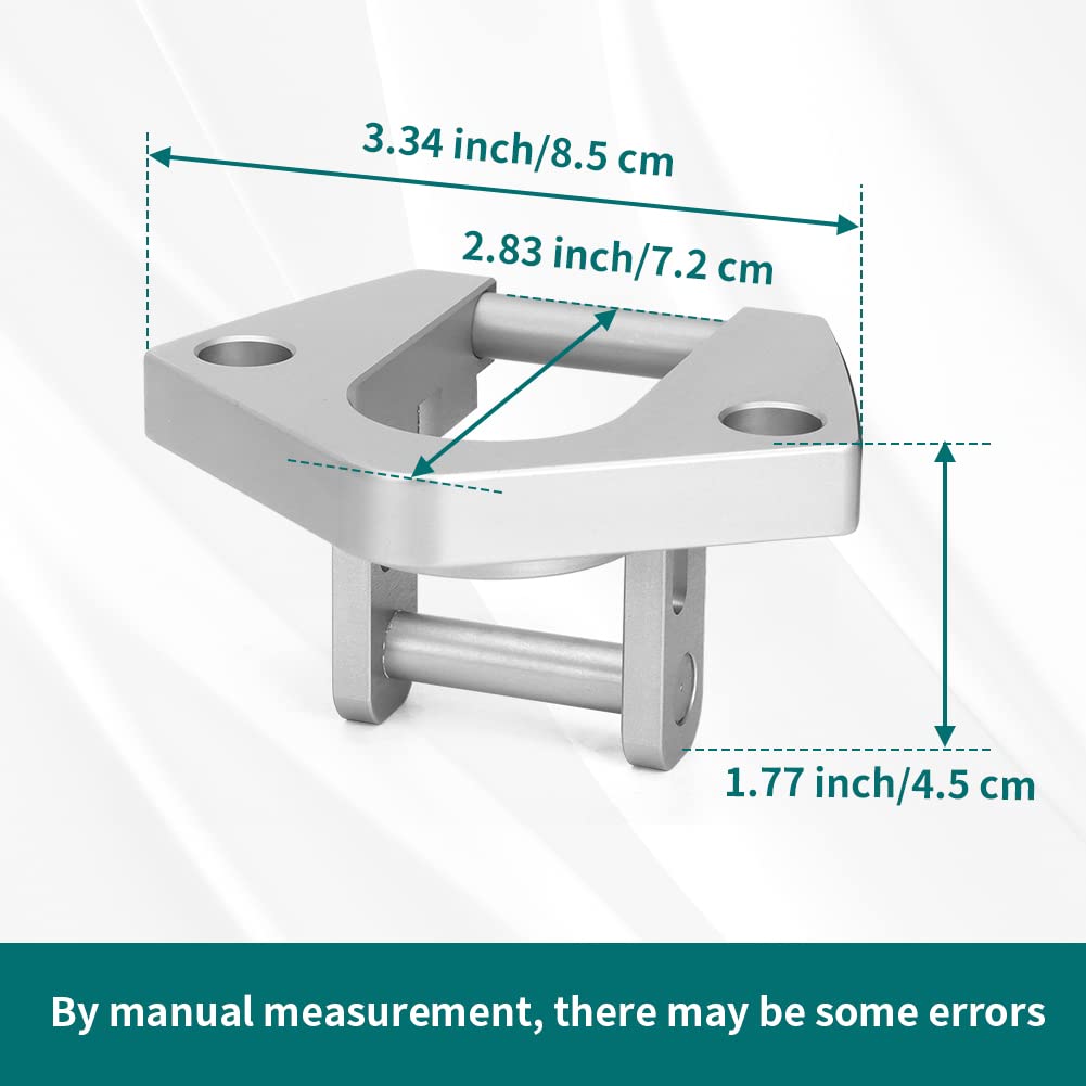 Motoparty RV Awning Bottom Bracket Foot for Dometic Sunchaser II RV Rounded Hardware Easy to Install Sturdy Billet Aluminum (Silver)