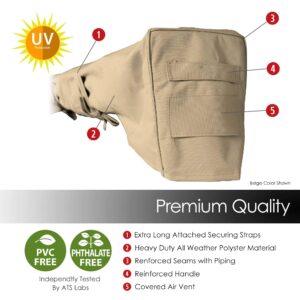 ADVANING All-Weather Protective Cover for 10' wide Retractable Awnings, Heavy-Duty Weather Proof Polyester Fabric, Color: Beige, AC1000-P861T