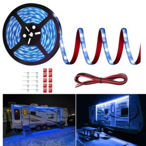 vbakor rv awning led lights, 20ft 12v camper awning lights for camper motorhome travel trailer concession stands food trucks, waterproof rv exterior awning light strip for party bbq